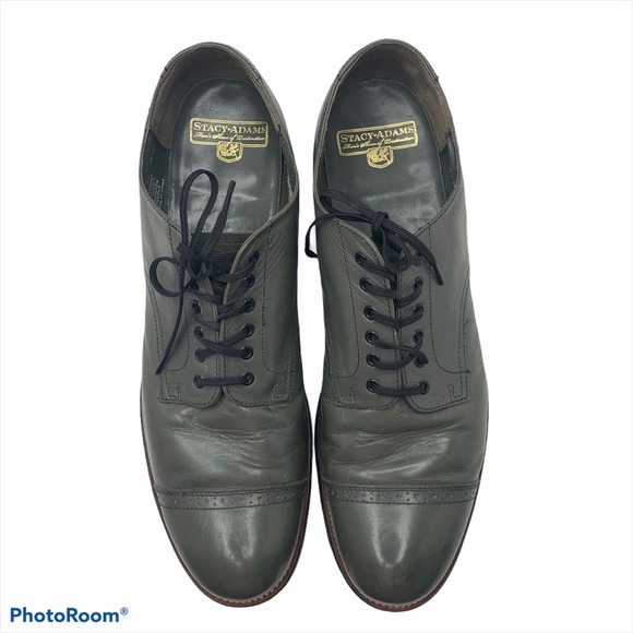 Stacy Adams | Shoes | Vintage Stacy Adams Leather Cap Toe Green Oxford ...